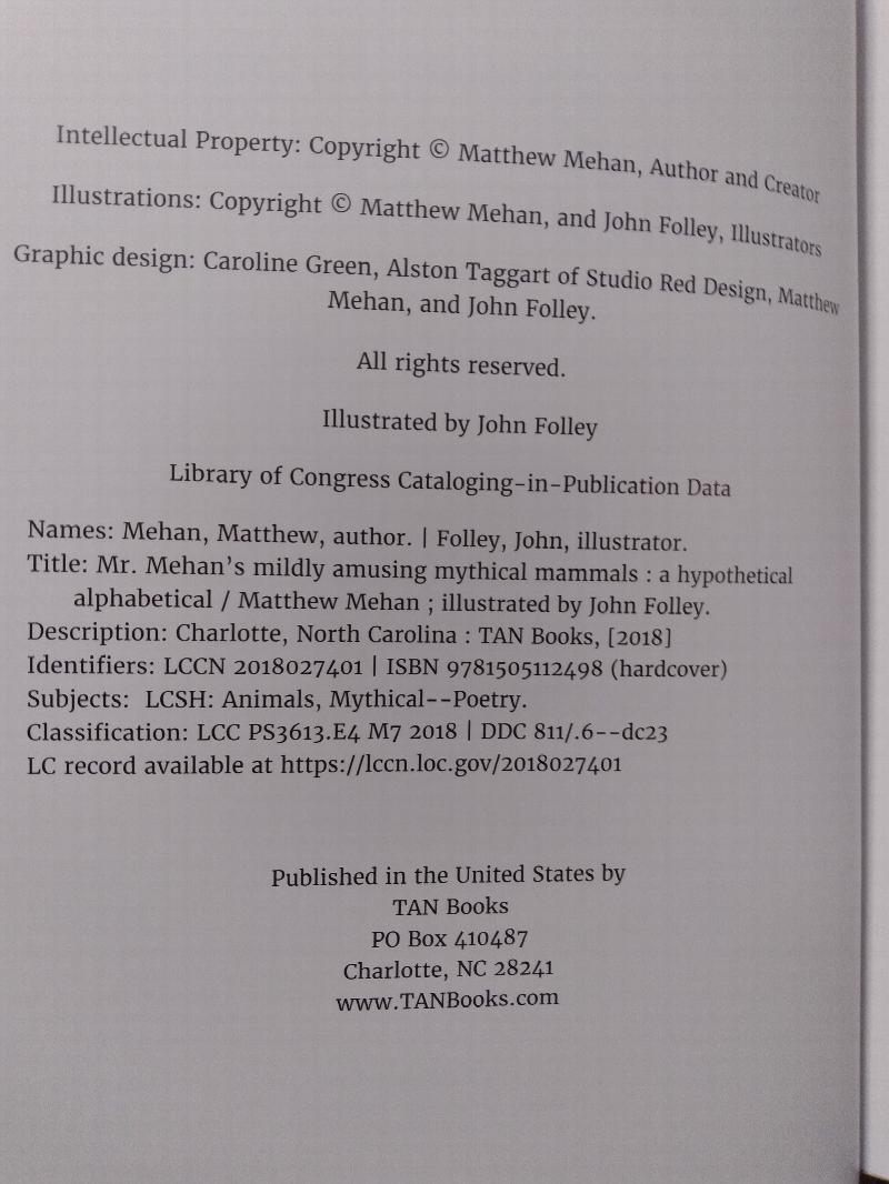 Mr. Mehan?s Mildly Amusing Mythical Mammals